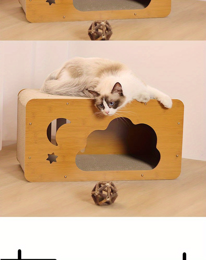 luxurious cat house lounge bed scratcher board pads perfect - Temu