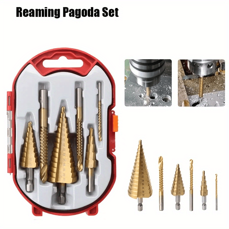 Hss Titanium Coated Drill Bit Set Including 3 Sizes Step - Temu United