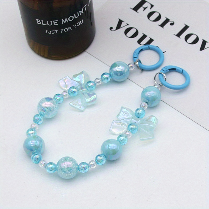 Beaded Bracelet Keychain Pendant Bowknot Shape Decor Key - Temu United ...