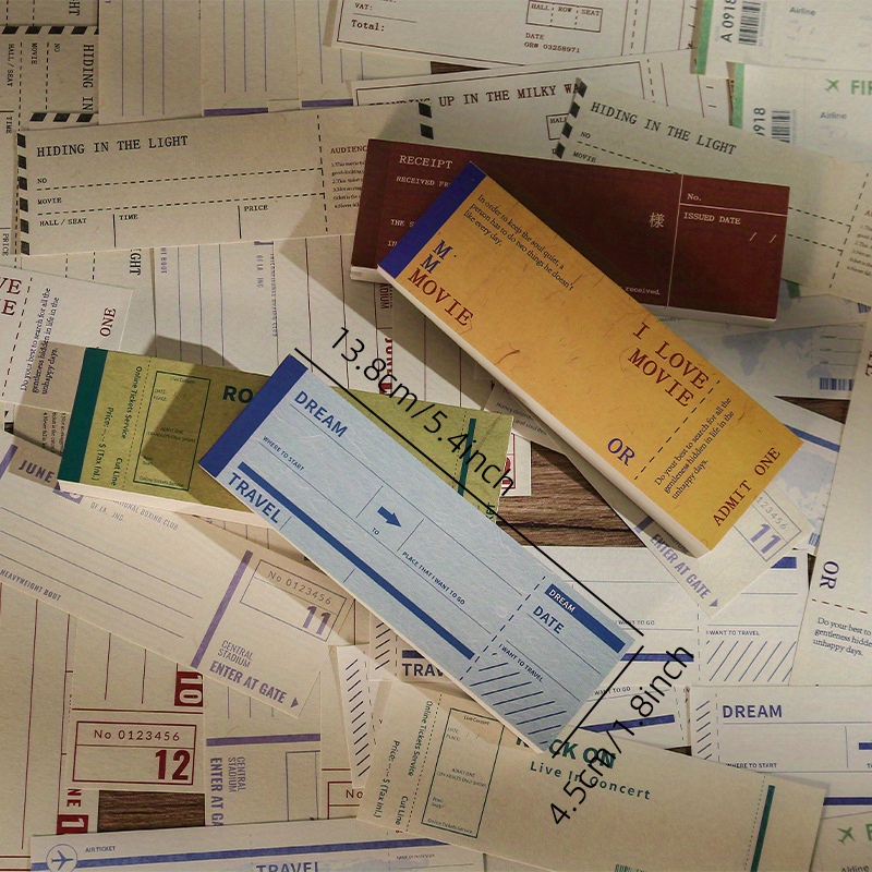Ticket Collection Series Retro Basic Sticky Notes Simple - Temu