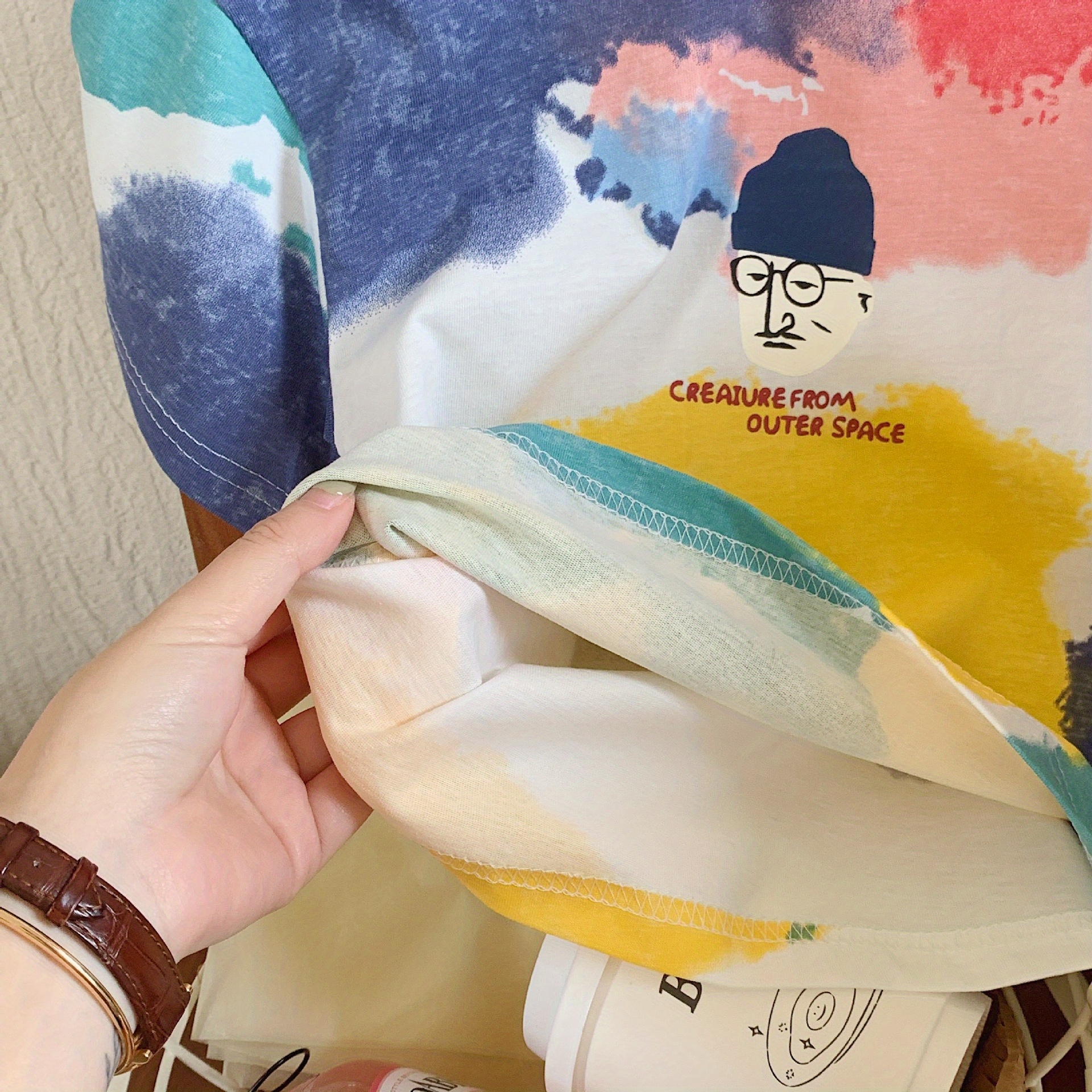 Tie Dye Cartoon Old Man Print Boys Creative T shirt Casual - Temu ...