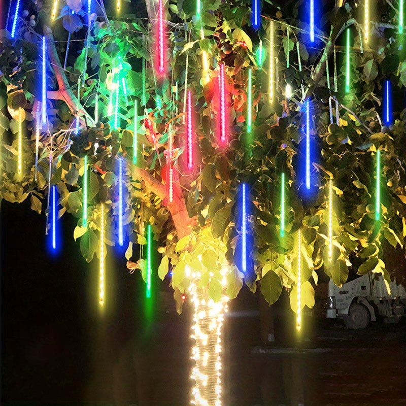 1pc Led Meteor Shower String Lights Outdoor Waterproof Solar Energy ...