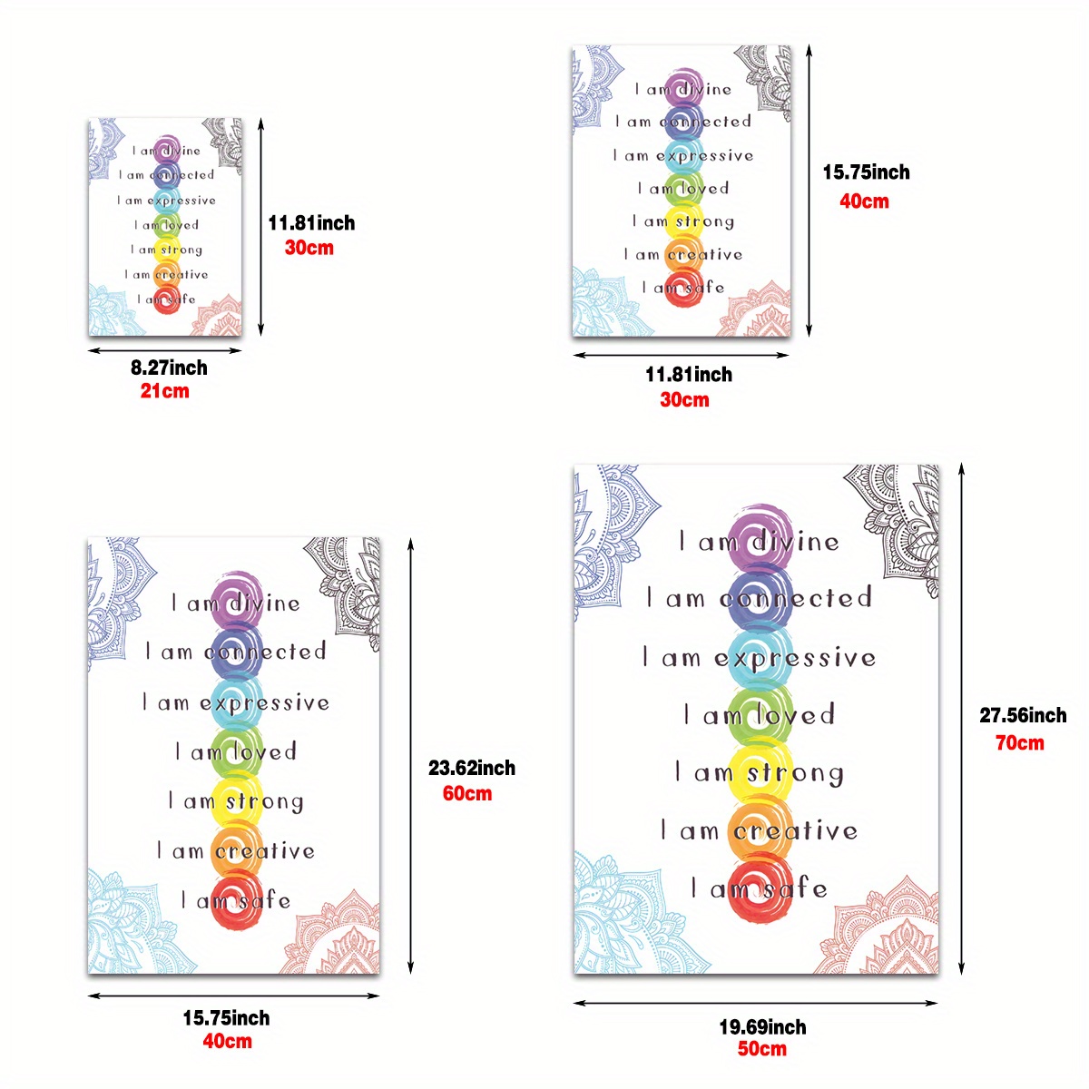 Chakras Wall Painting Posters Prints Canvas Picture - Temu Australia