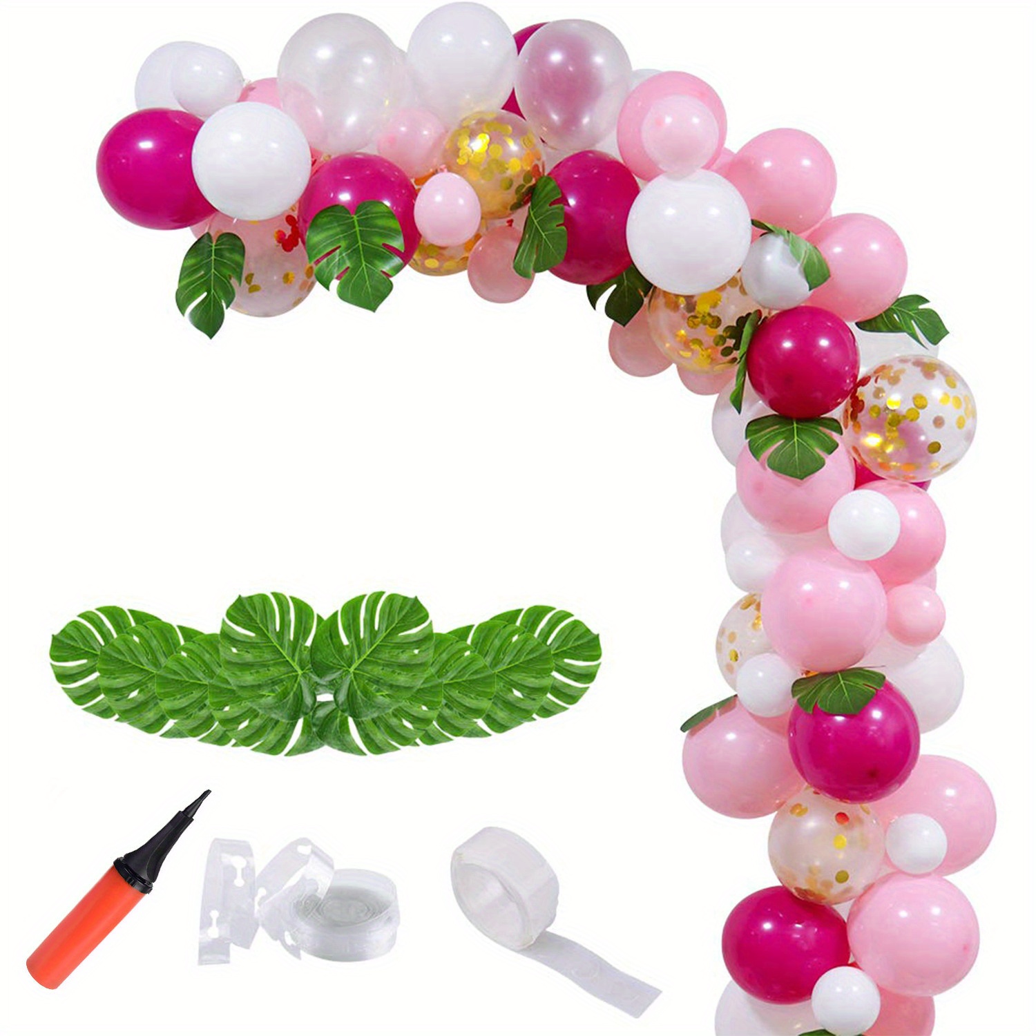 84pcs kit globos rosa arreglo cadena - Temu Mexico