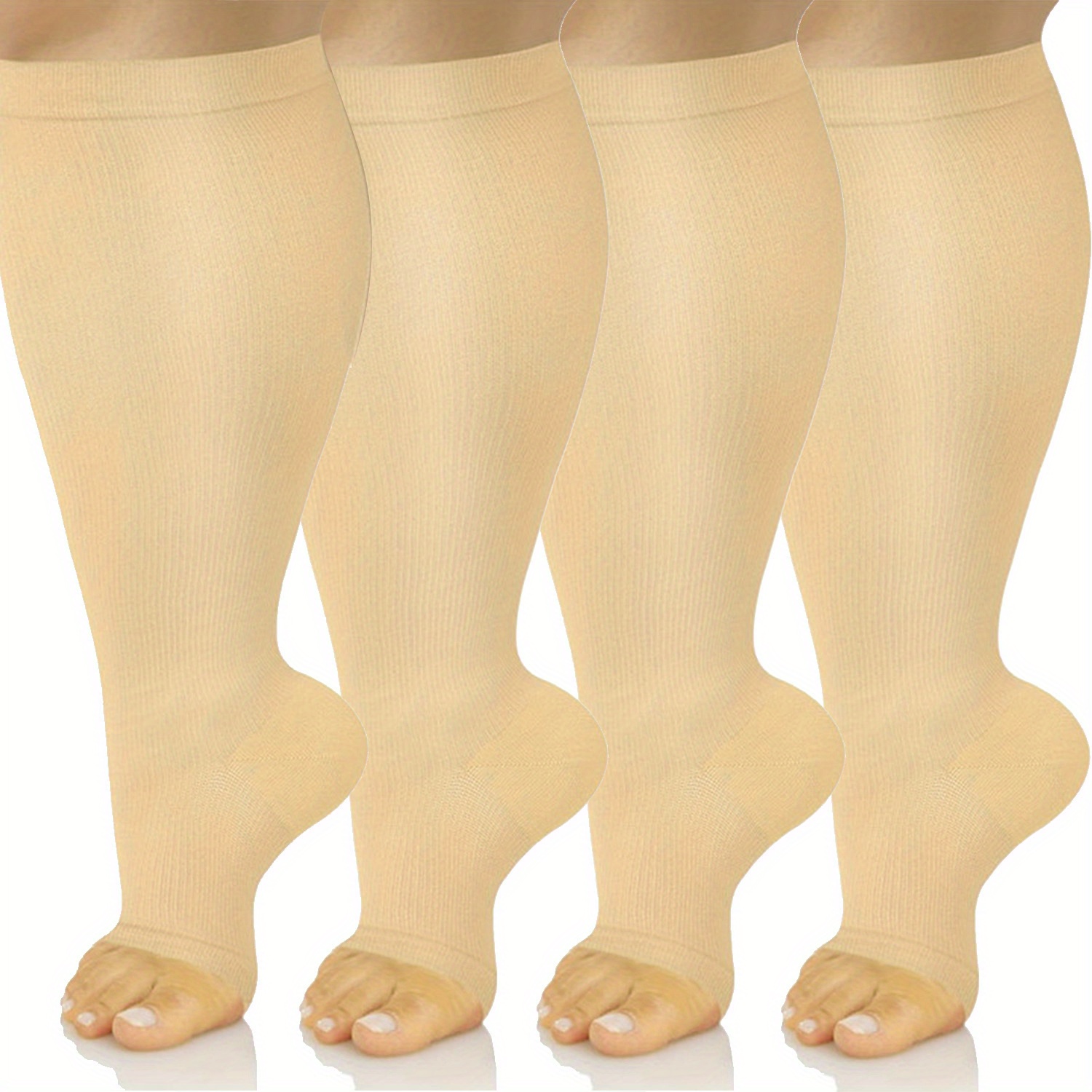 Plus Size Compression Socks Women Knee Wide Calf Socks - Temu Ireland