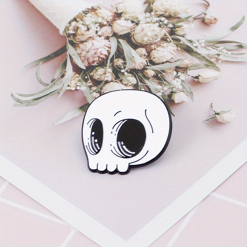 Enamel Alloy Badge Retro Skull Head Brooch Halloween - Temu Australia