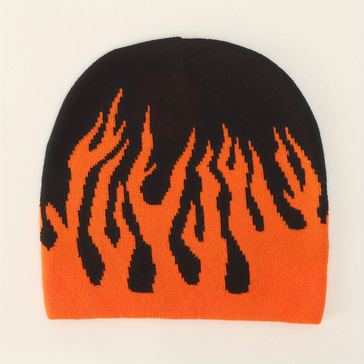 Hip Hop Flame Jacquard Y2k Beanie Stylish Candy Color Skull - Temu New ...