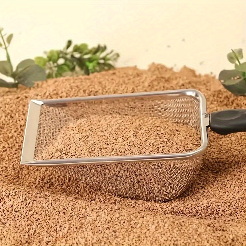 Durable Stainless Steel Cat Litter Scoop Mesh Easy Cleaning - Temu ...