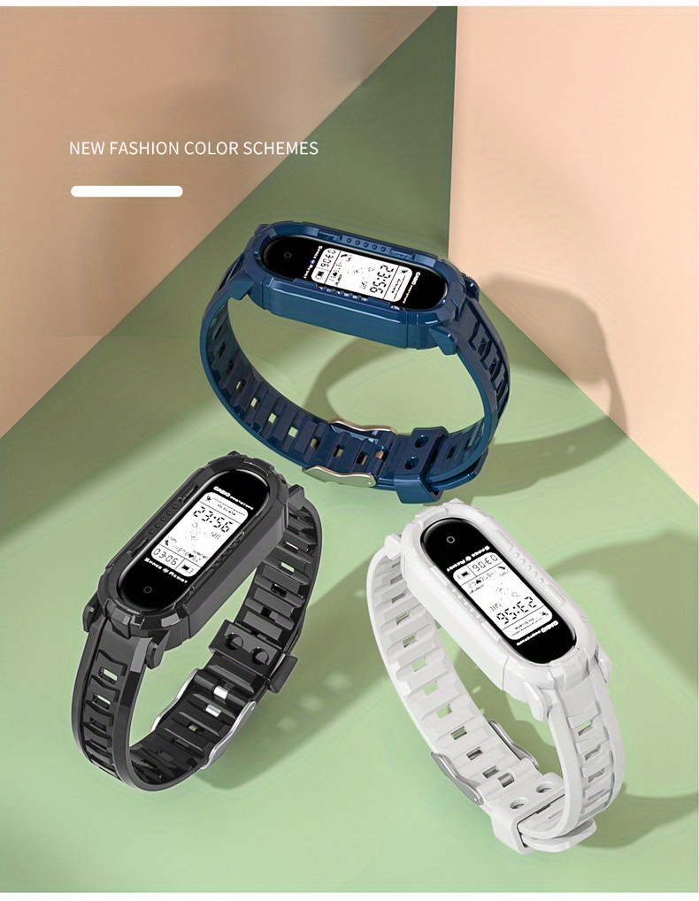 Waterproof Rubber Strap Xiaomi Mi Band 6/5/4/3/nfc - Temu