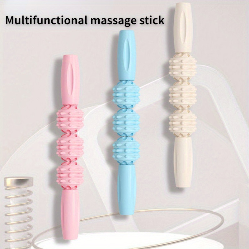 3/4 Wheels Massage Roller Yoga Mace Stick Leg Slimming - Temu
