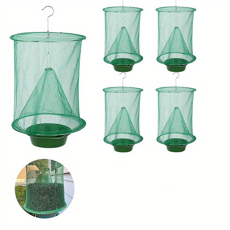 5 Packs Ranch Fly Trap Reusable Fly Trap With Tray For Indoor And ...
