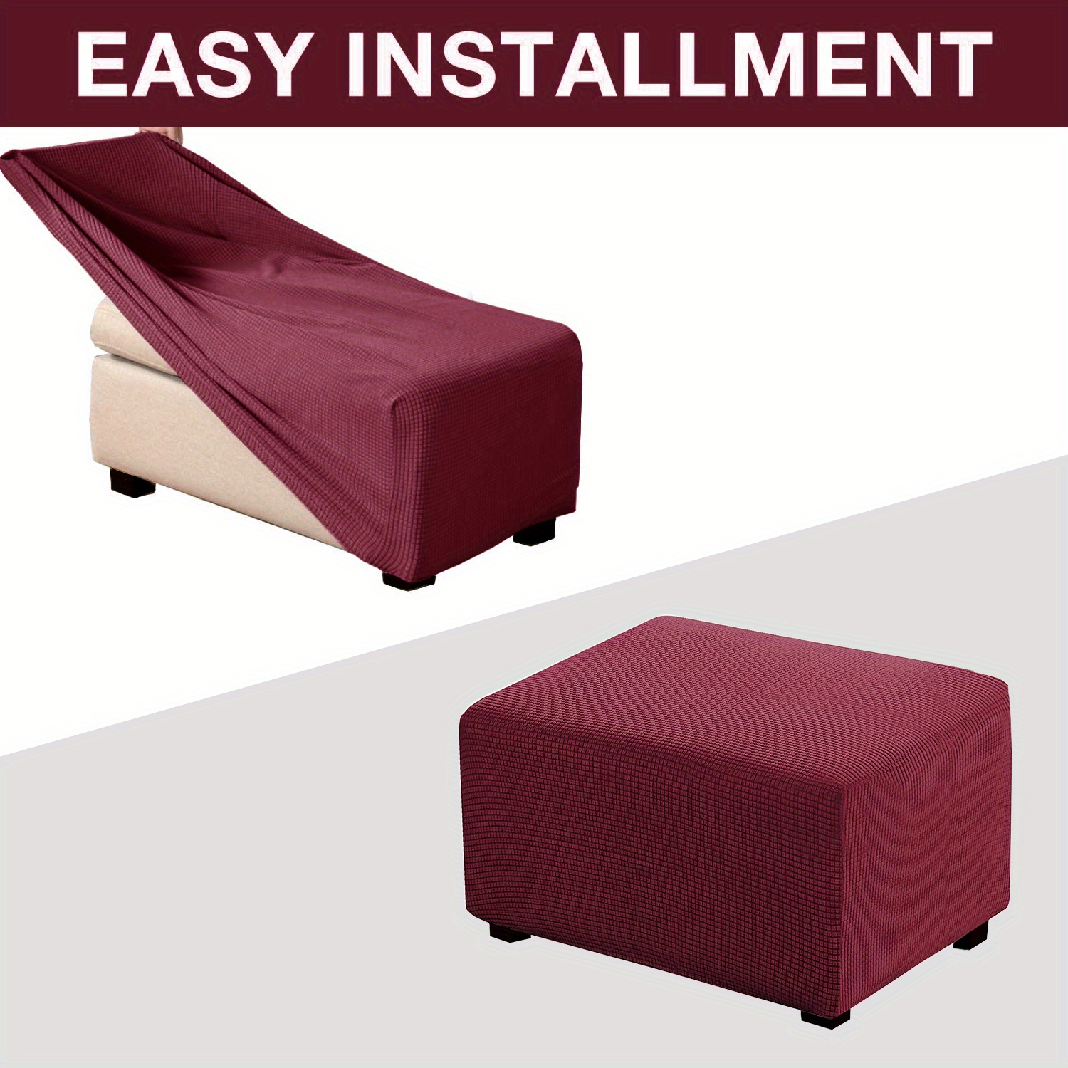 Rectangular Elastic Stool Slipcover Thickened inclusive - Temu