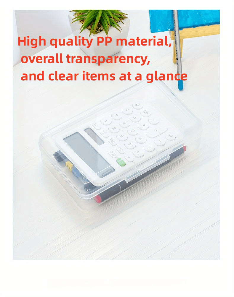 Plastic Transparent Pencil Box Sketch Art Student Simple - Temu New Zealand