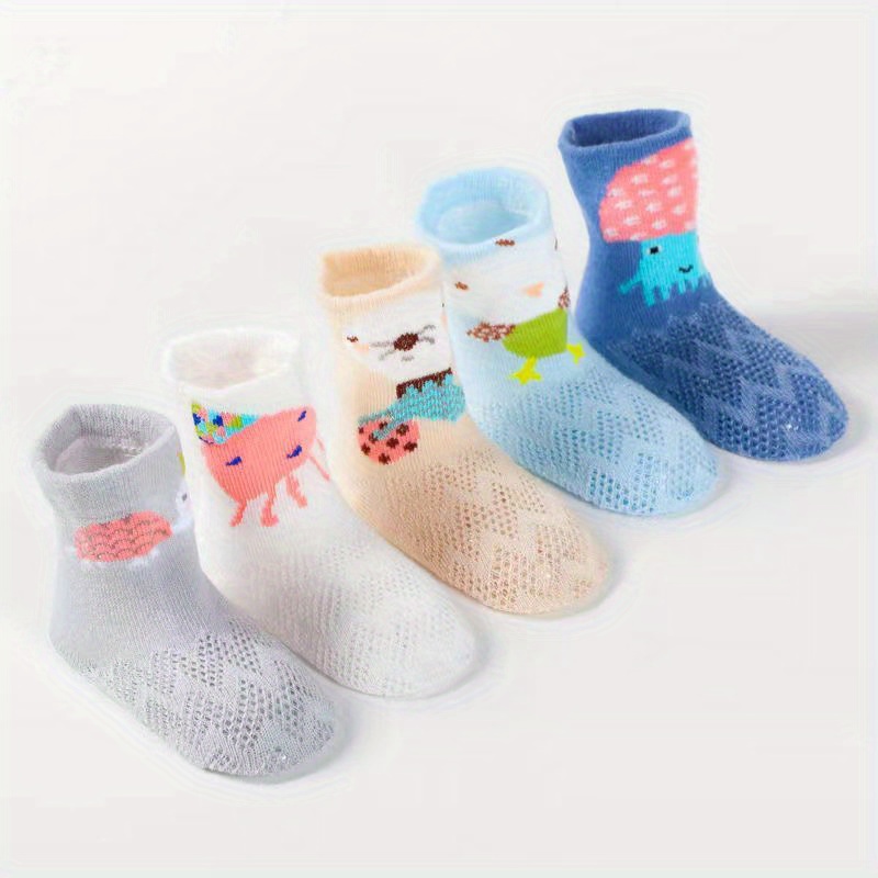 Children's Cartoon Animal Pattern Cute Socks Thin Mesh - Temu United ...