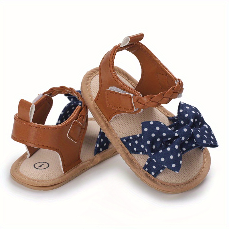Casual Bowknot Soft Sole Sandals Baby Girls Toddler - Temu United Kingdom