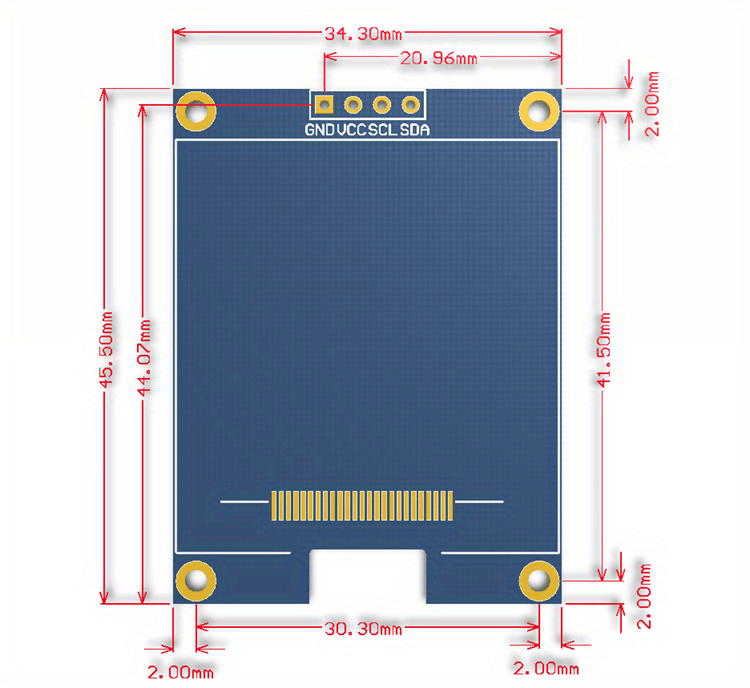 Oled Module I2c Interface 128x128 Resolution Sh1107 Driver - Temu