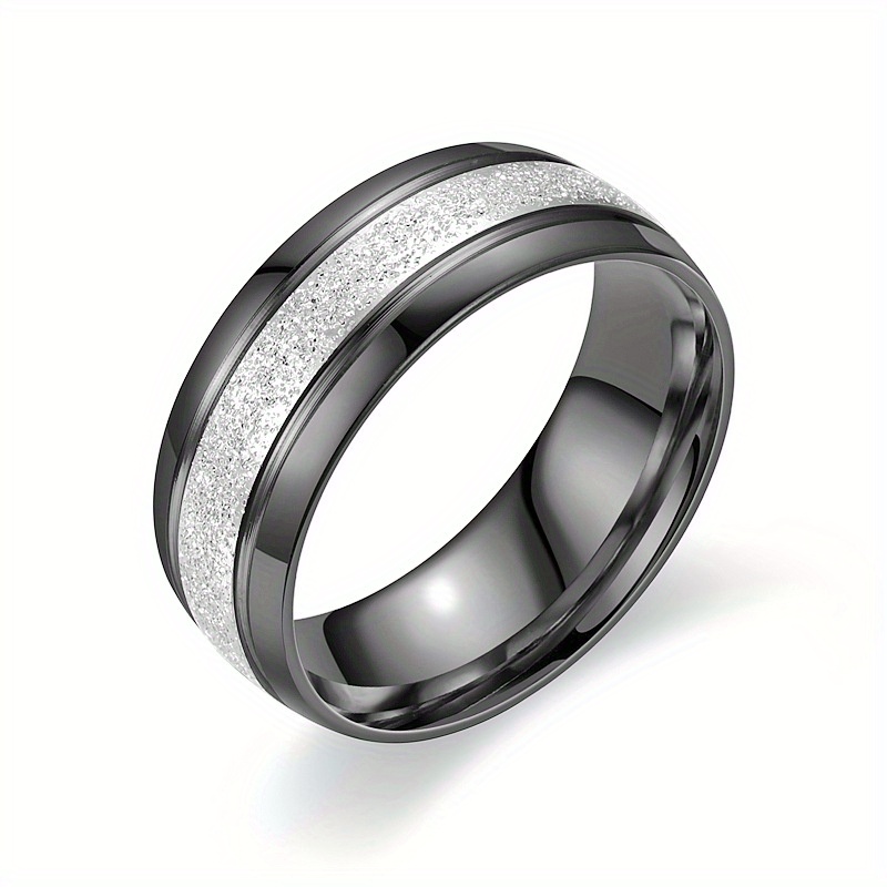 Men's New Arrival Titanium Steel Silver plated Ring Trendy - Temu ...