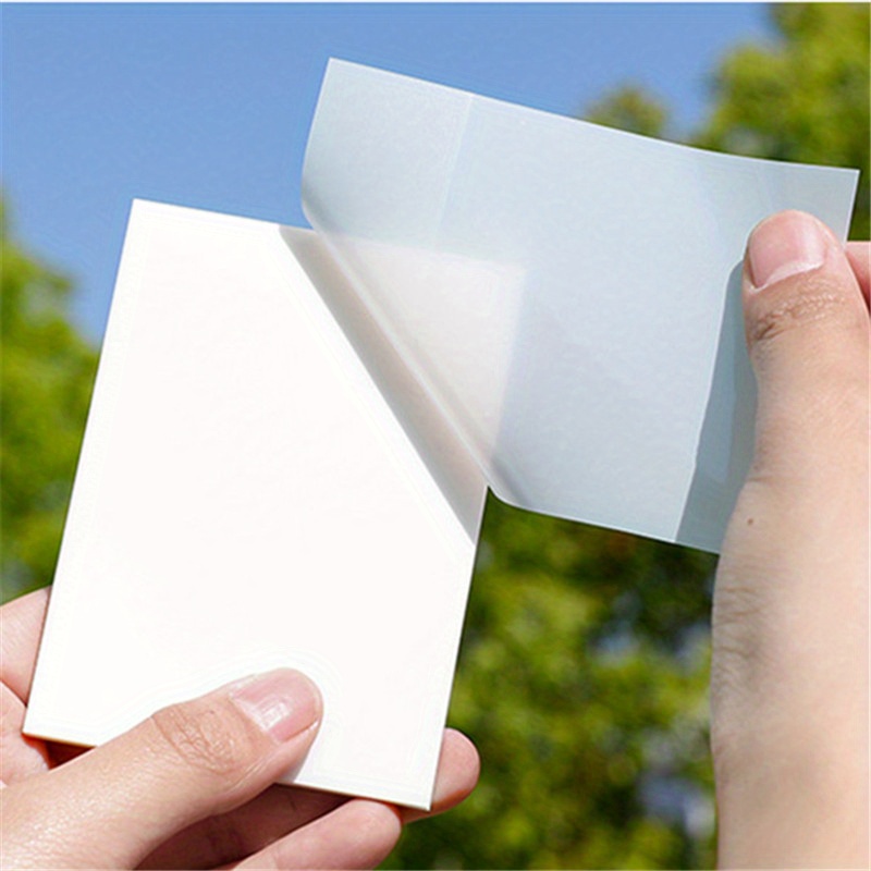 transparent sticky notes set 3 sizes clear message self - Temu