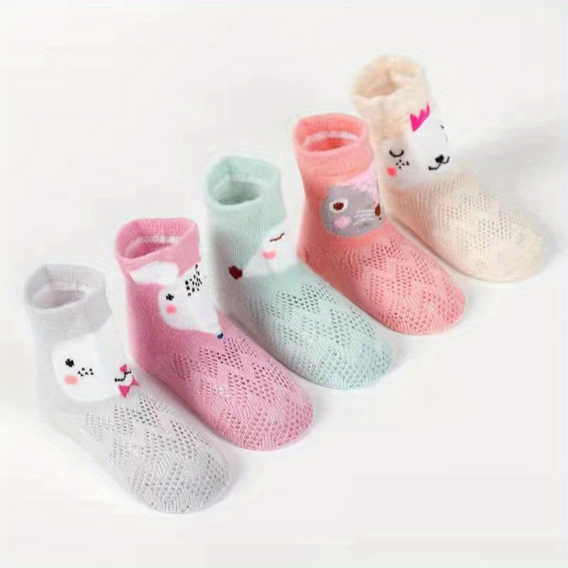 Children's Cartoon Animal Pattern Cute Socks Thin Mesh - Temu United ...