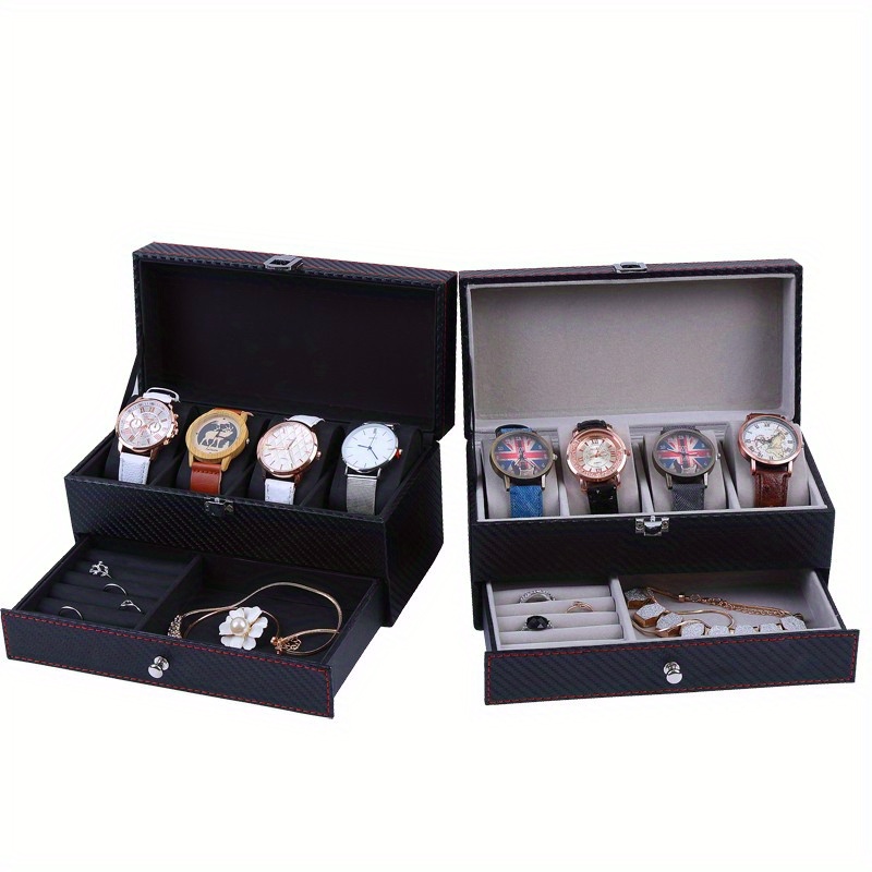 Men's Watch Display Box 4 slot Watch Box Collection Suppies - Temu ...