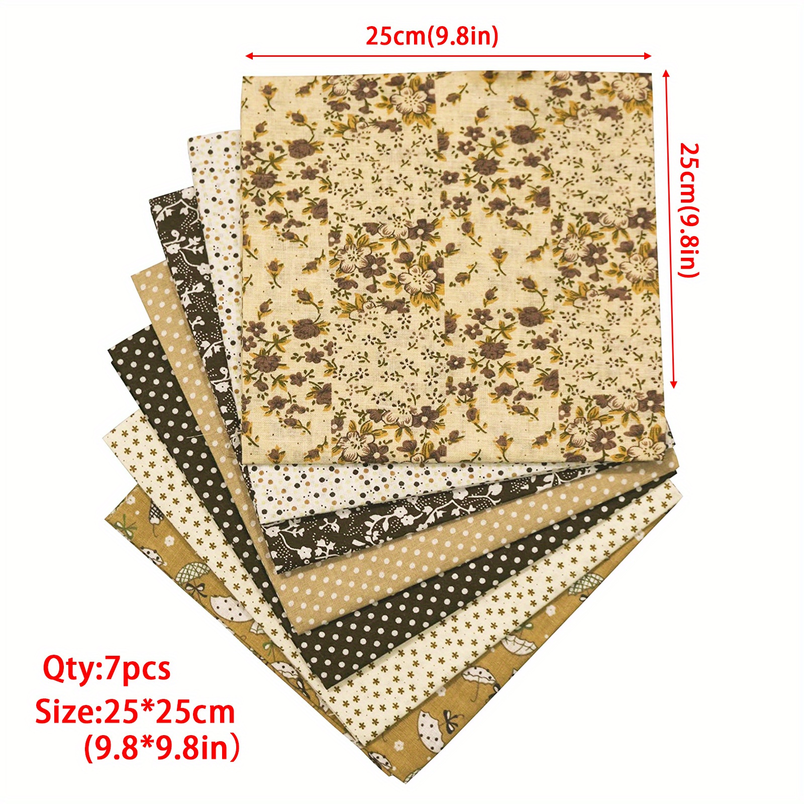 Coffee Fabric Quilting Sewing Crafts Textile Square Fabric - Temu