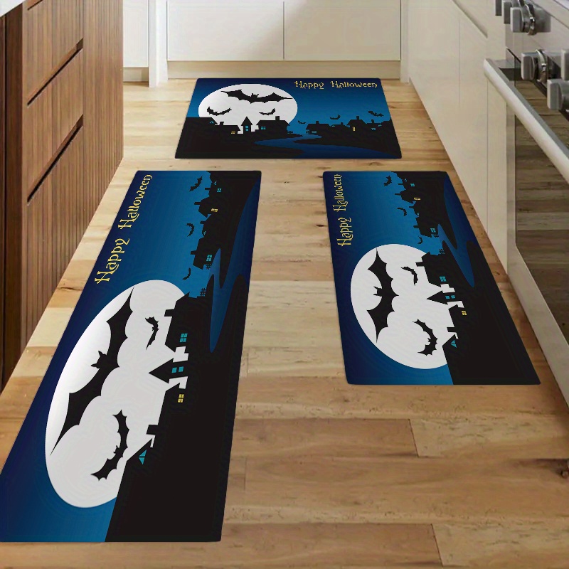 Halloween Kitchen Rugs Black Absorbent Non Slip Cushioned - Temu Australia