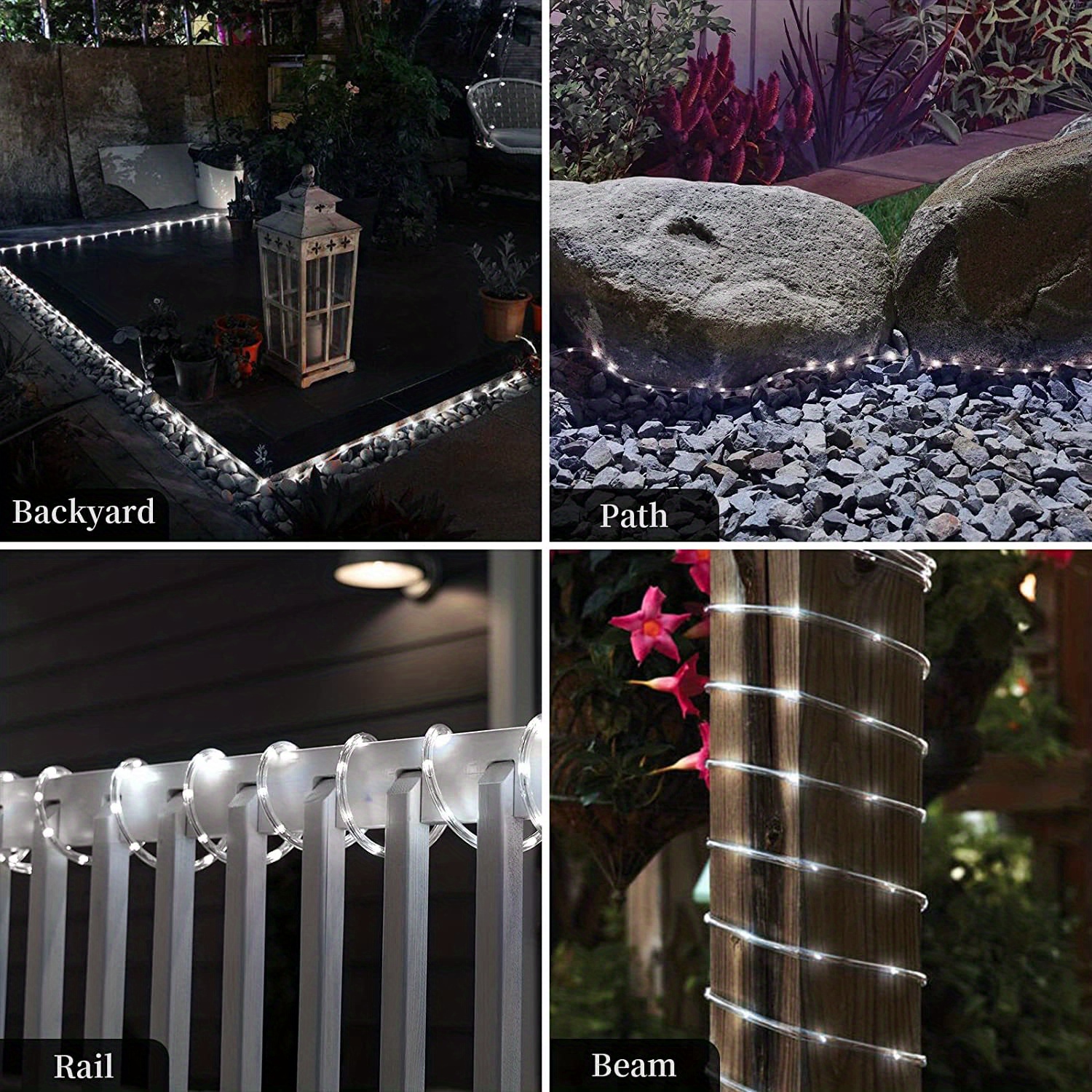 Solar Rope Lights Outdoor Waterproof 100/200 Led Solar Rope - Temu