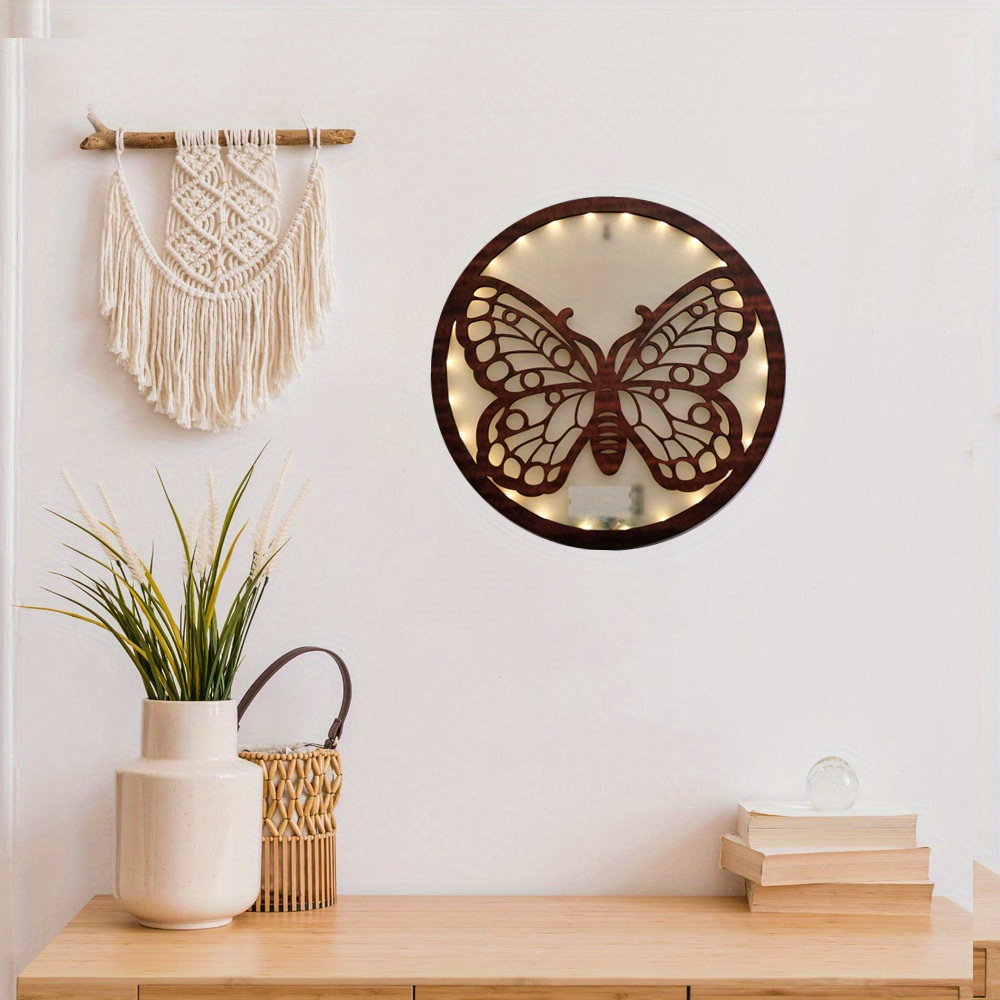 Led Butterfly Retro Wooden Listing Festival - Temu United
