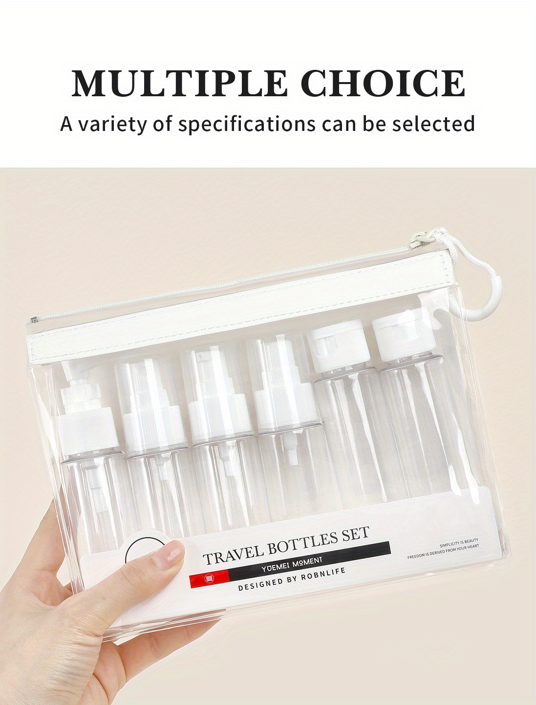 Travel Bottles Set Toiletries Empty Refillable Travel Size - Temu Canada