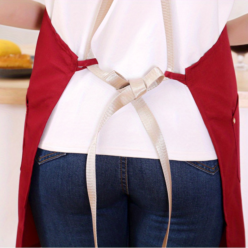 Stain Resistant Polyester Apron Waterproof Suspenders Coffee - Temu ...