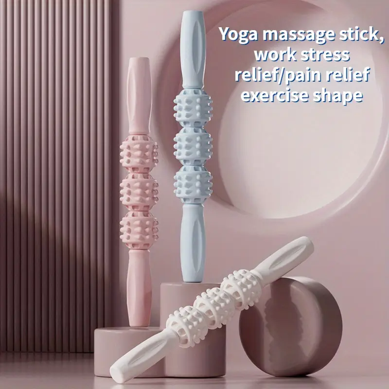 34 Wheels Massage Roller Yoga Mace Stick Leg Slimming Temu