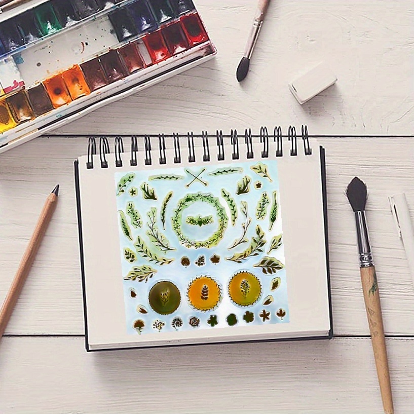 Pring Wreath Branch Plants Clear Stamps Card Making - Temu Australia