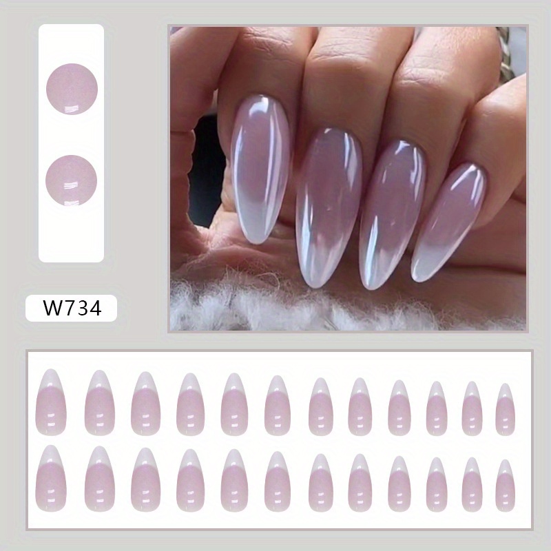 White French Tip Nails Aurora Press - Temu Australia