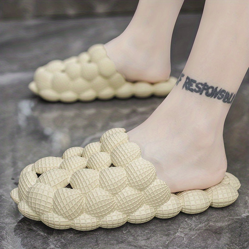 Women's Trendy Pure Color Slippers Creative Indoor Round Toe - Temu ...