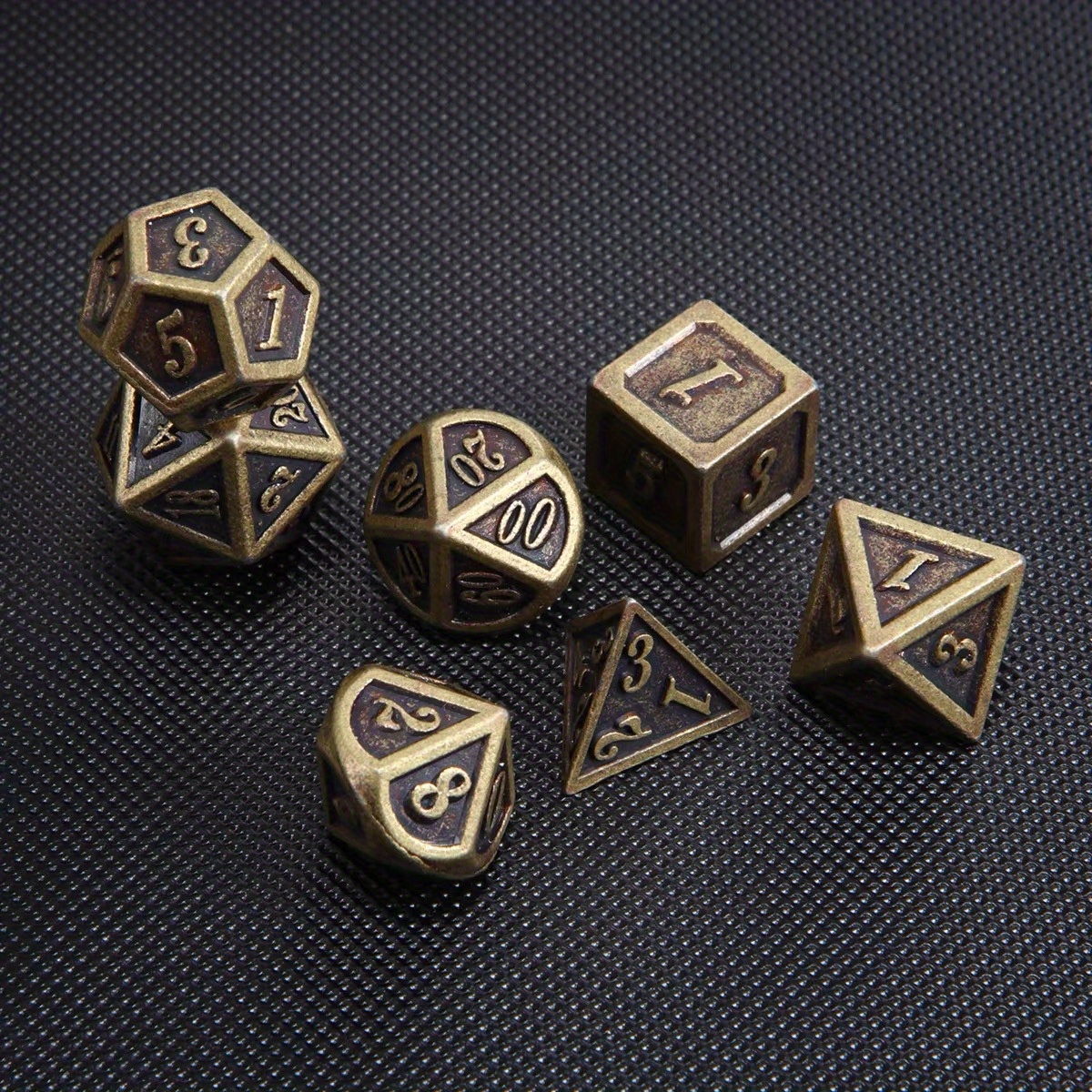 Bronze/red/ Polyhedral Metal Dice - Temu United Kingdom