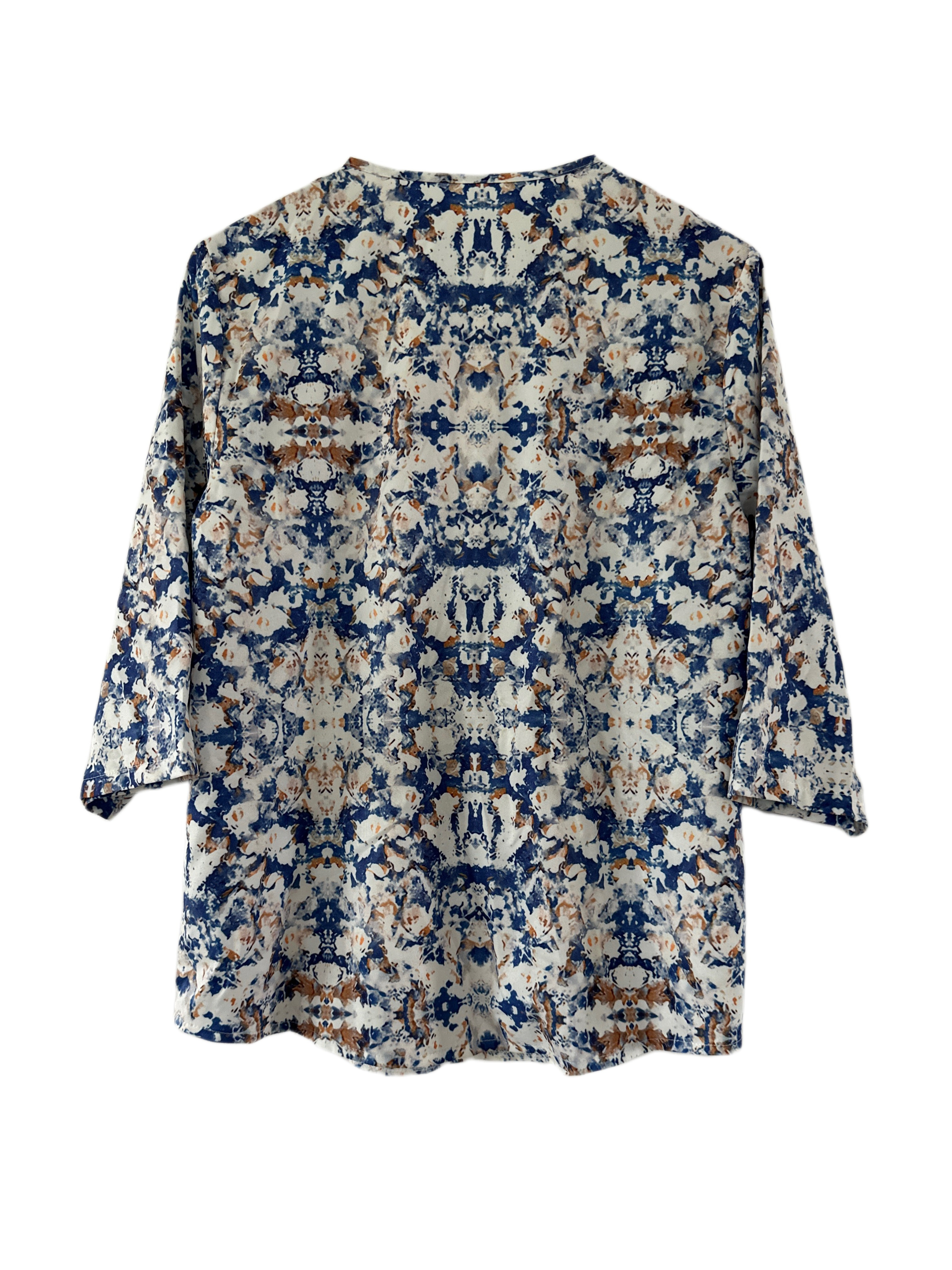 Floral Print Guipure Lace Blouse Casual V Neck Summer Blouse - Temu