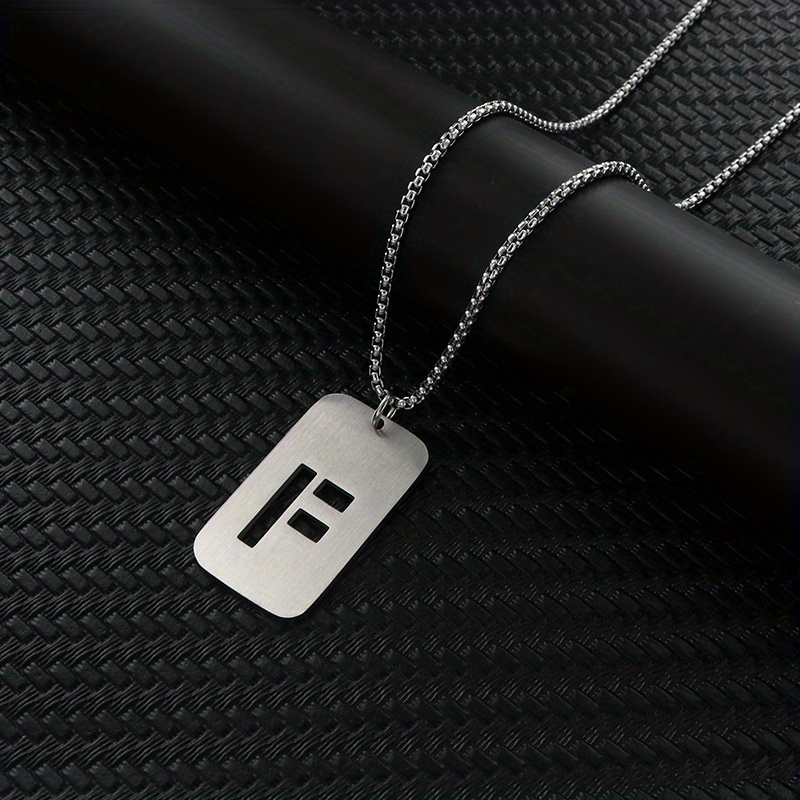 Letter Cutout Necklace Men's Trendy Hip Hop Sweater Chain - Temu Kuwait