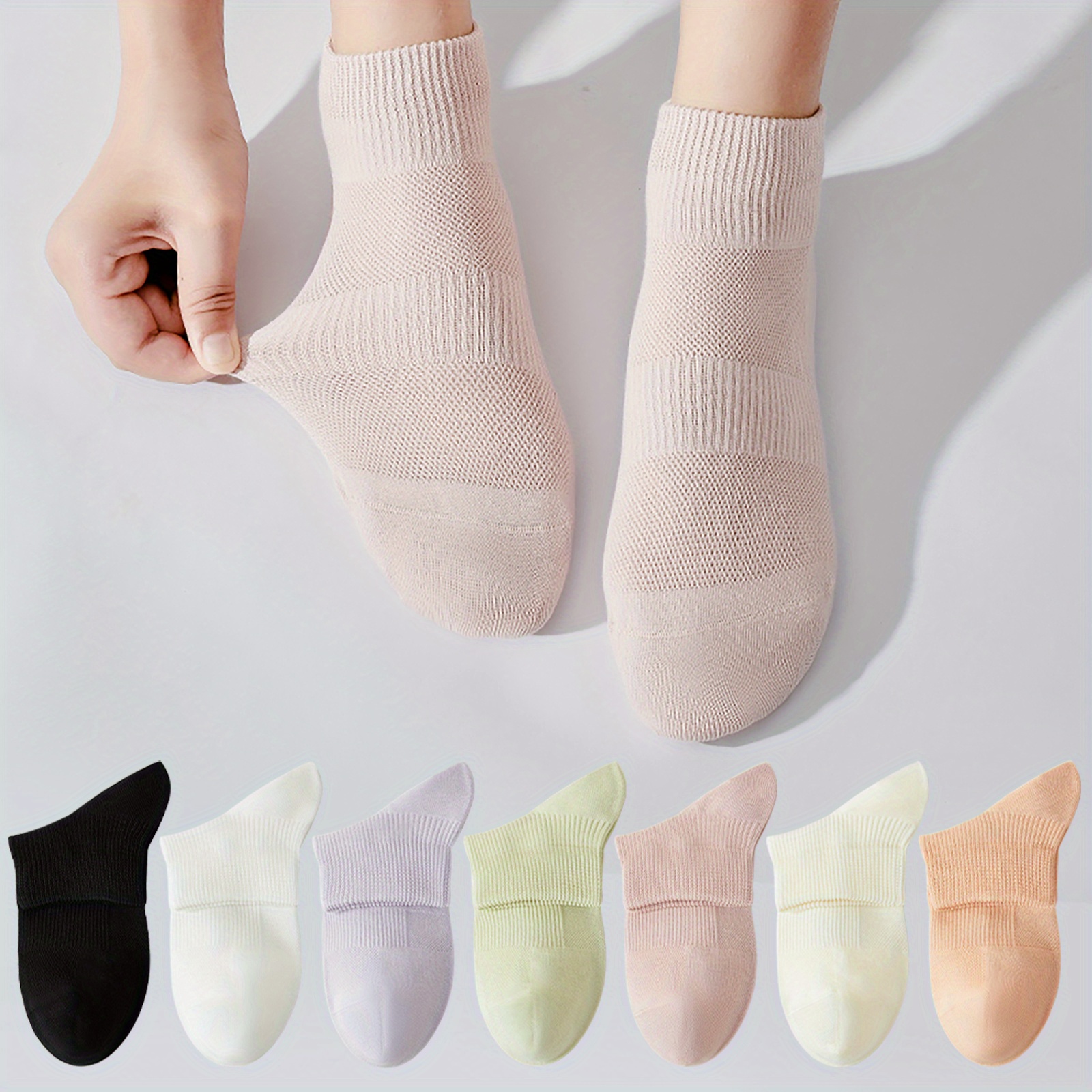 Simple Solid Socks Comfy Breathable Crew Short Socks Women's - Temu Netherlands