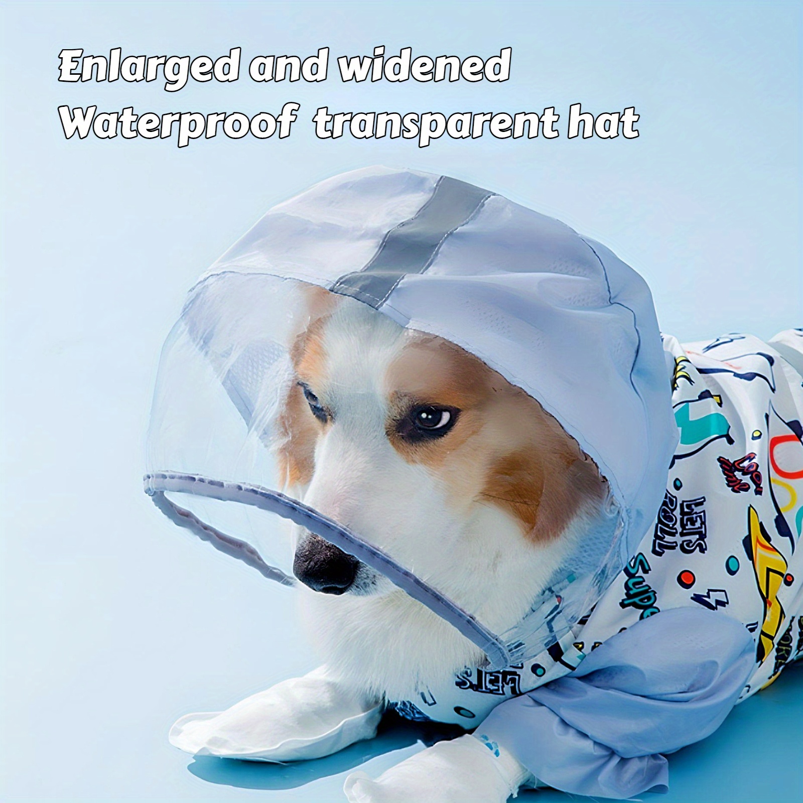 Dog Raincoat With Transparent Hood Dog Outdoor Rain Jacket For Medium ...