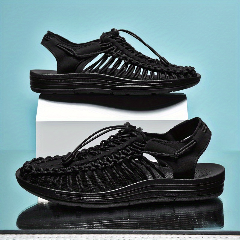 Mens Wrap Toes Breathable Flat Sandals Outdoor Beach Slip On Casual ...