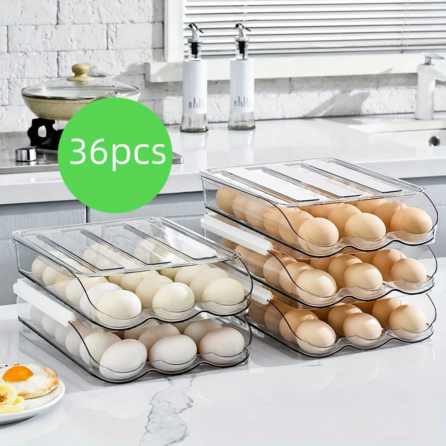 Extra Large Capacity Fridge Egg Box Lid Holds 36 Eggs - Temu Netherlands