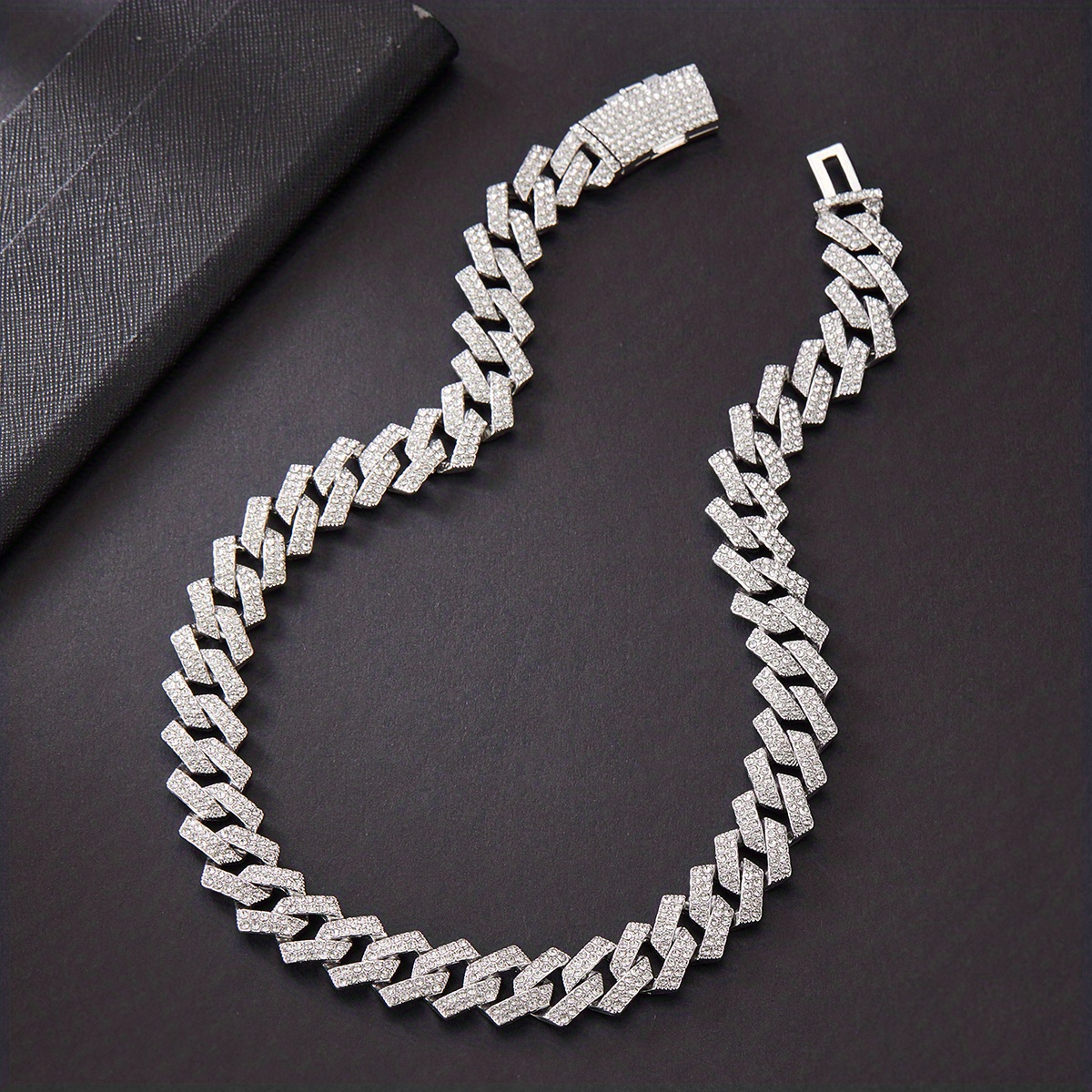 Ice Sculpture Miami Cuban Chain Curved Buckle Men Women Hip - Temu