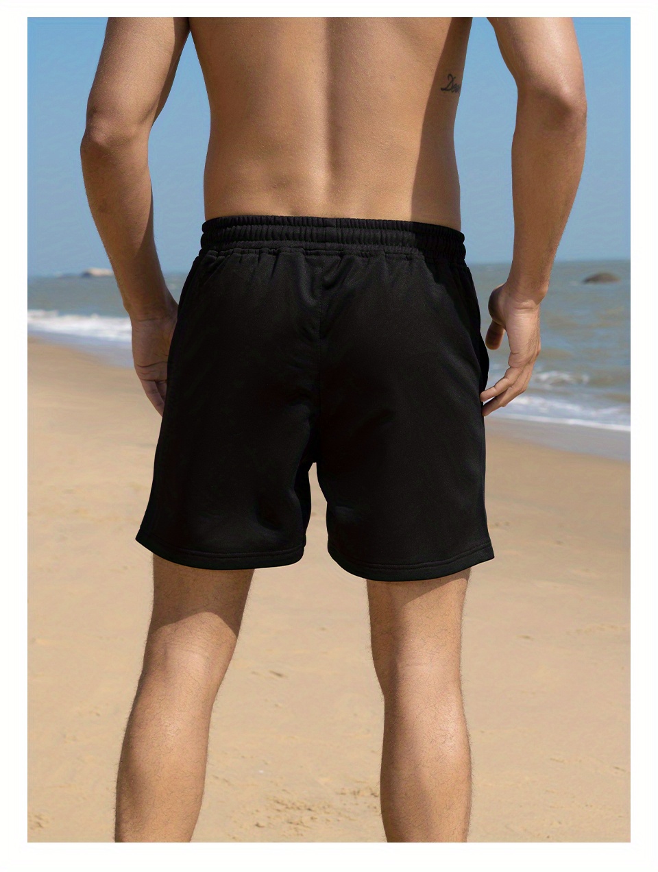 Men's Breathable Solid Shorts Pockets Summer Drawstring - Temu United ...