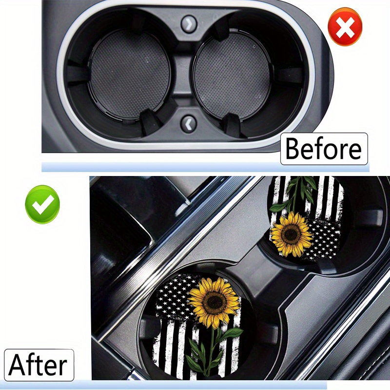 Car Coasters Car Cupholder Absorbent Coaster Set Women Men - Temu Australia