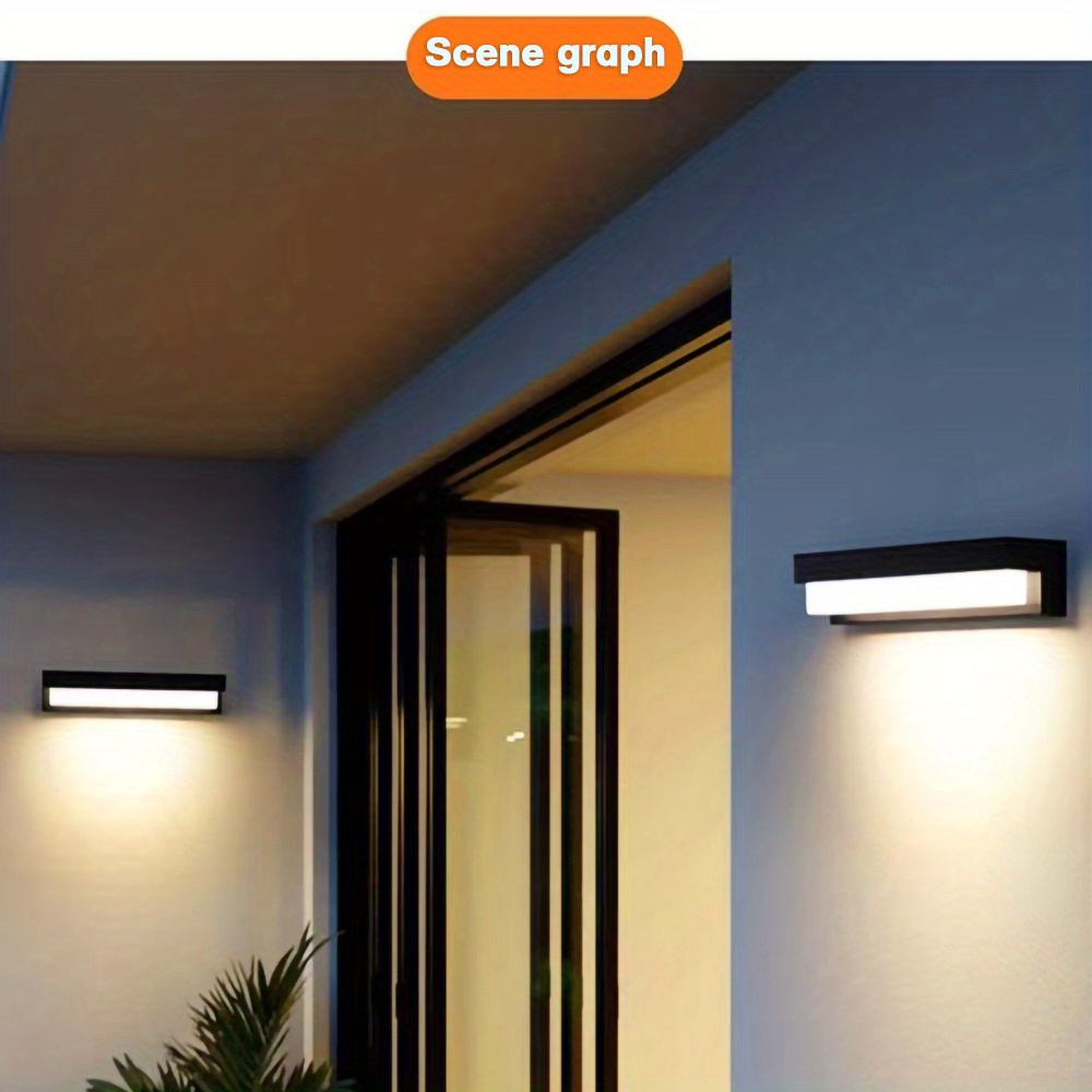 Wall Lamp Modern Solar Outdoor Waterproof Perfect Courtyard - Temu ...