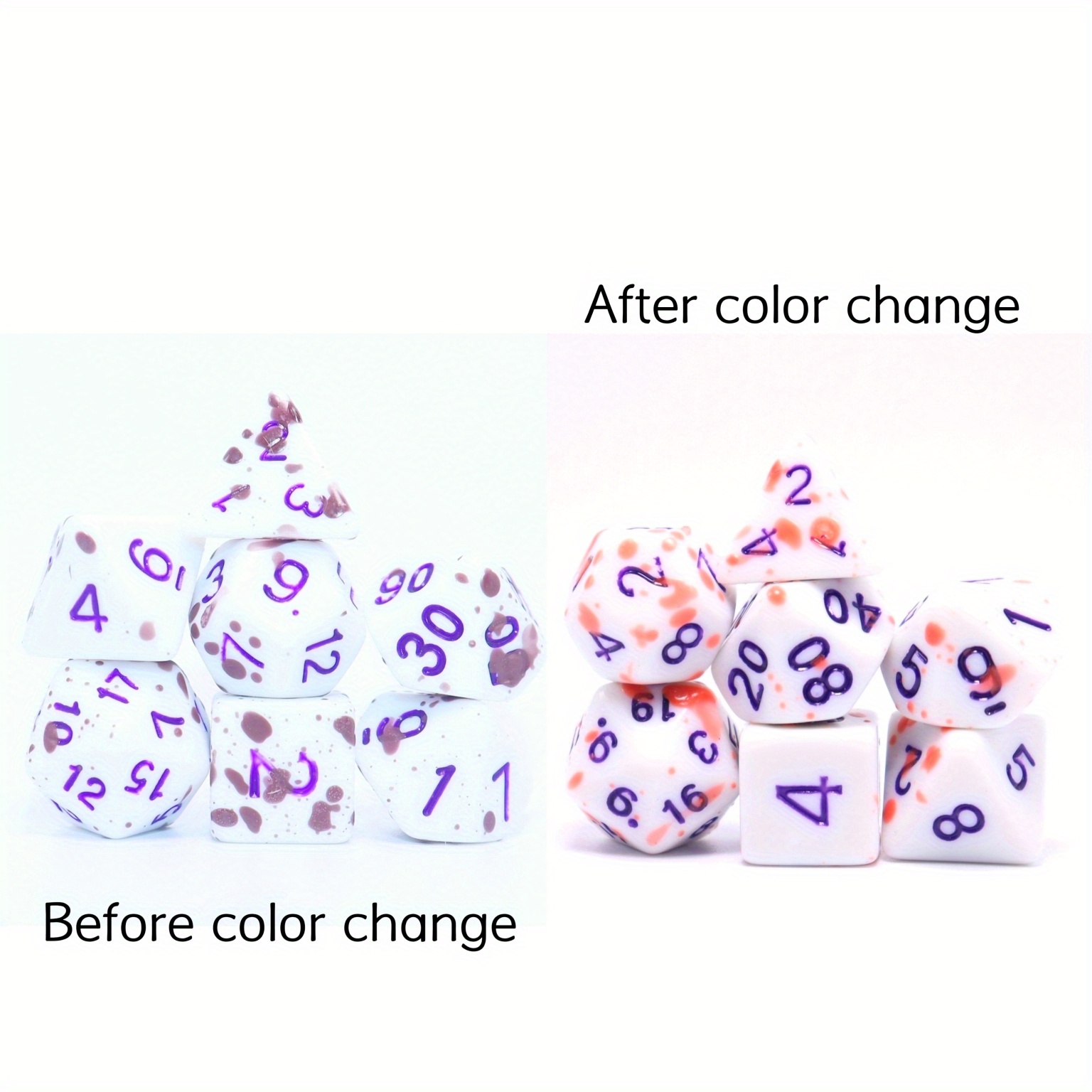 7pcs/set Dés Température Changeante Peints À Bombe En Encre - Temu France