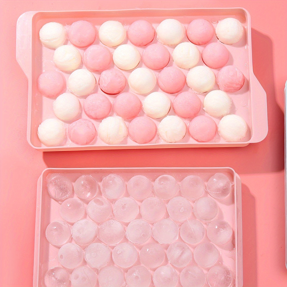 1pc pink silicone ice tray 33 compartments ball shaped ice tray make ...