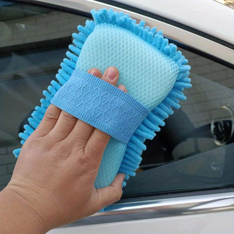 Large Chenille Car Wash Sponge Rubbing Home - Temu Australia