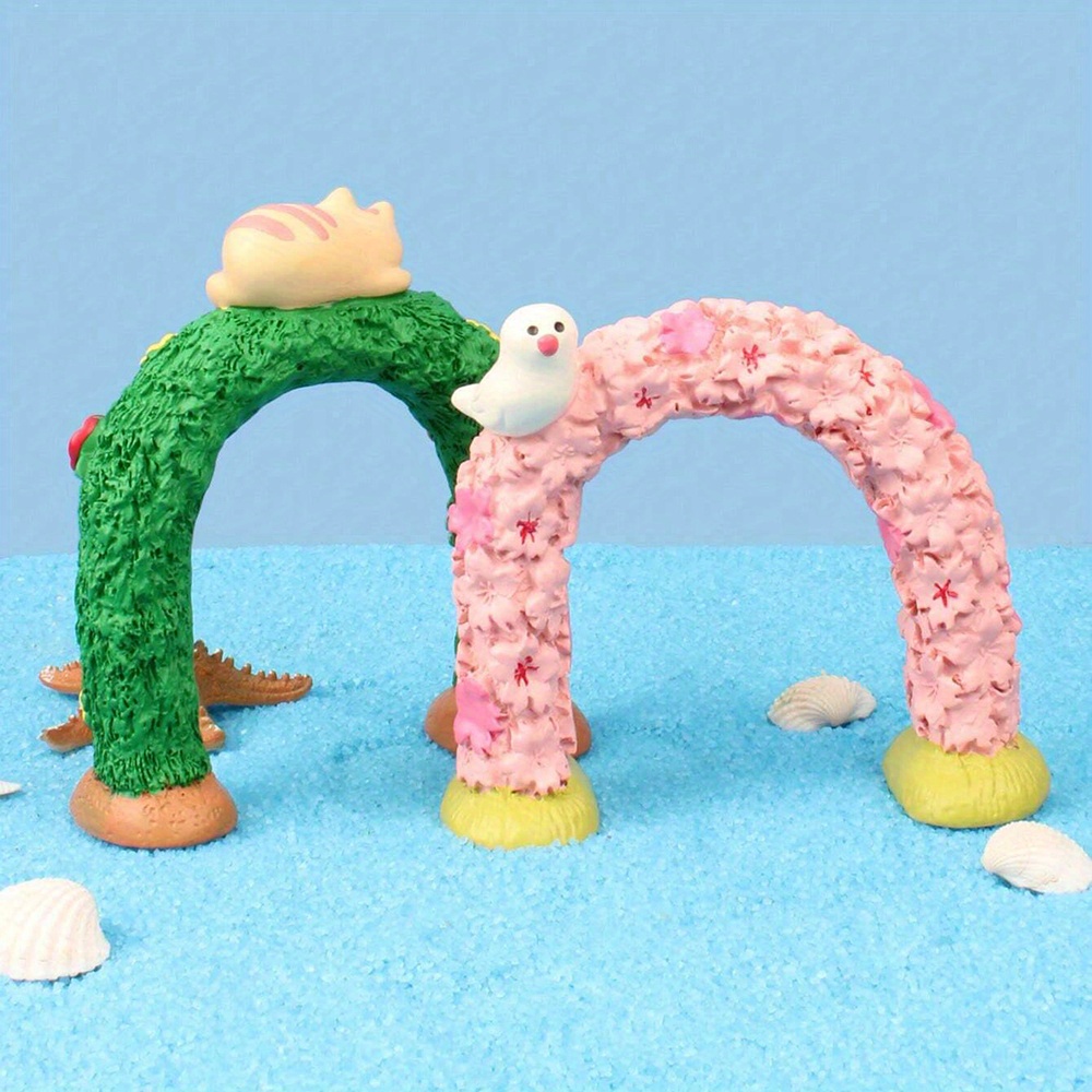 Aquarium Decoration Cartoon Cat Flower Decor Fish Tank - Temu Australia