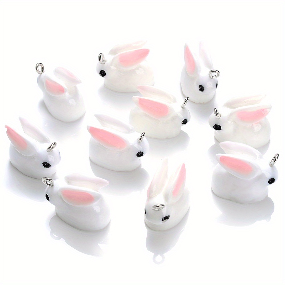 Cute Animal Resin Pendants Kawaii Rabbit Charms Cute Bunnies - Temu ...